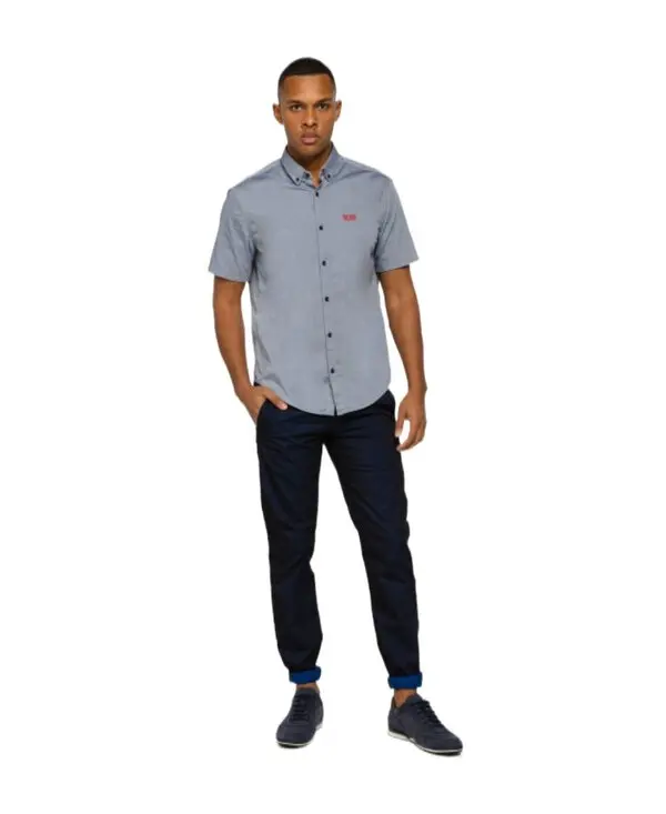 Hugo Boss Logo Detail Short-sleeved Shirt - Gray