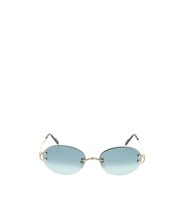 Cartier Oval-frame Sunglasses - Golden