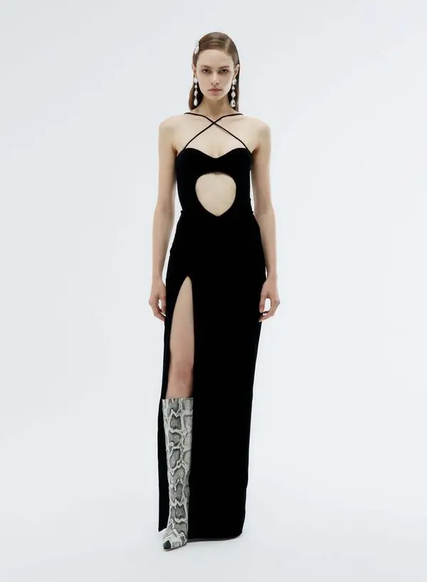 Alessandra Rich Velvet Cut-out Gown