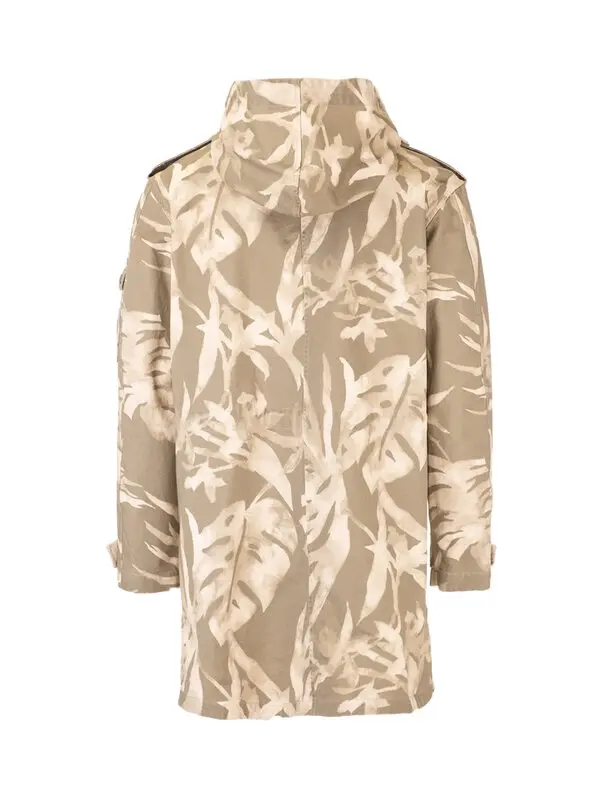 Saint Laurent Graphic Print Parka