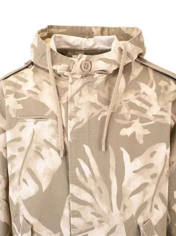 Saint Laurent Graphic Print Parka