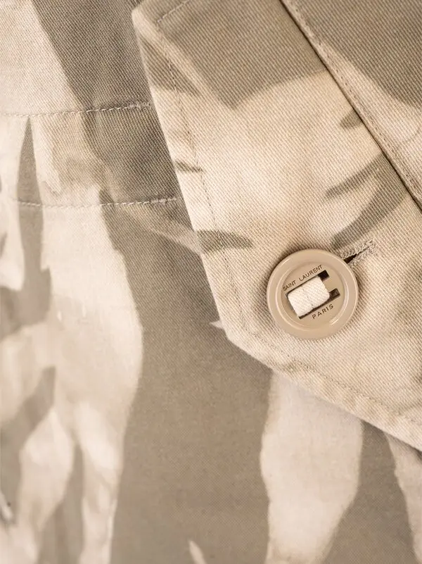 Saint Laurent Graphic Print Parka