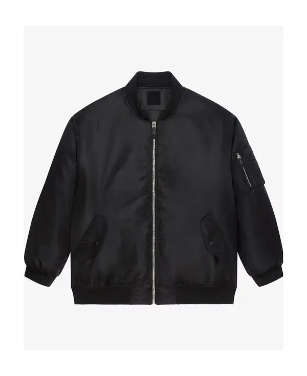 Givenchy Oversized Hooded Bomber Jacket In Nylon