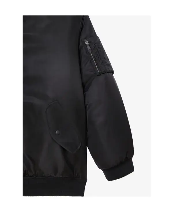Givenchy Oversized Hooded Bomber Jacket In Nylon