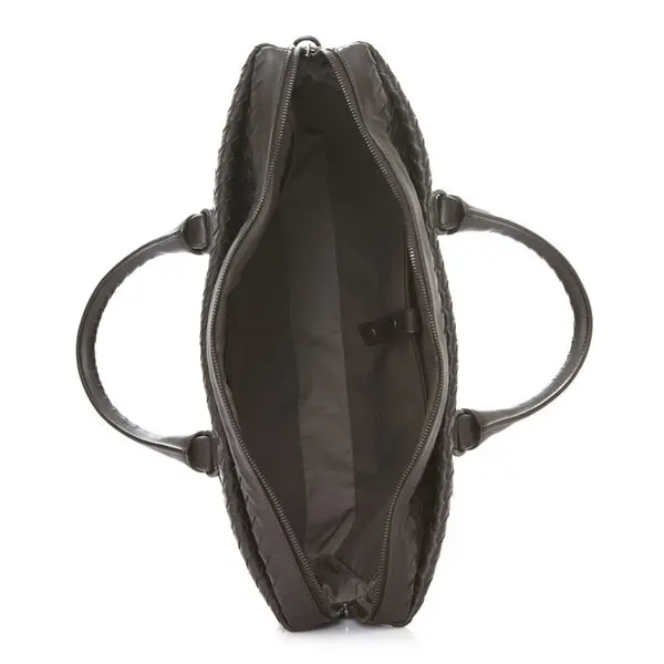 Bottega Veneta Woven Top Handle Bag - Black