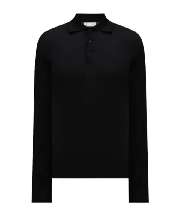 Brunello Cucinelli Long-sleeved Knitted Polo Shirt