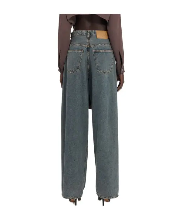 MAISON MARGIELA Logo Patch Wide-leg Jeans