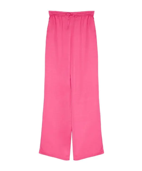 YVES SALOMON Drawstring Wide-leg Pants With Lace Details