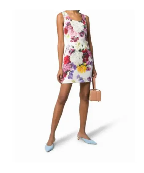 Dolce & Gabbana Sleeveless Floral Print Mini Dress
