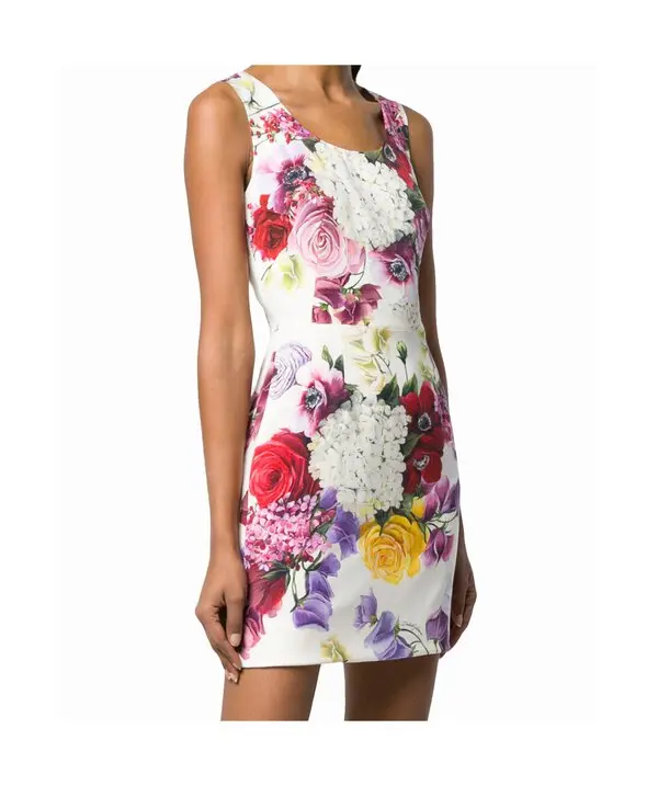 Dolce & Gabbana Sleeveless Floral Print Mini Dress