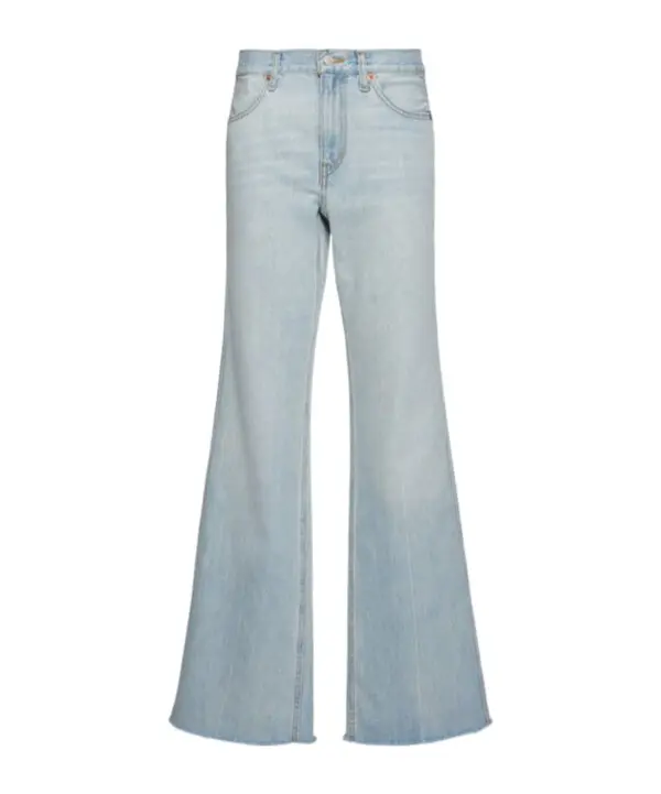 RE/DONE Flared Denim Pants With Decorative Hem