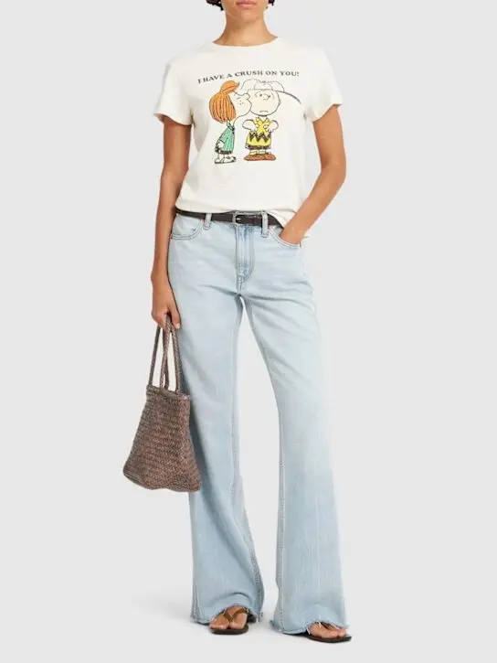 RE/DONE Flared Denim Pants With Decorative Hem