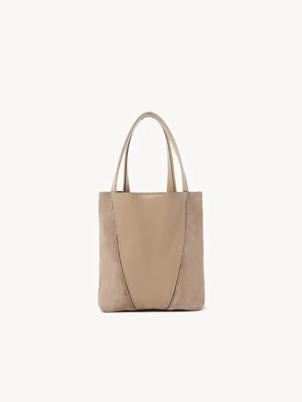 Chloé Spin Panelled Small Tote Bag - Brown