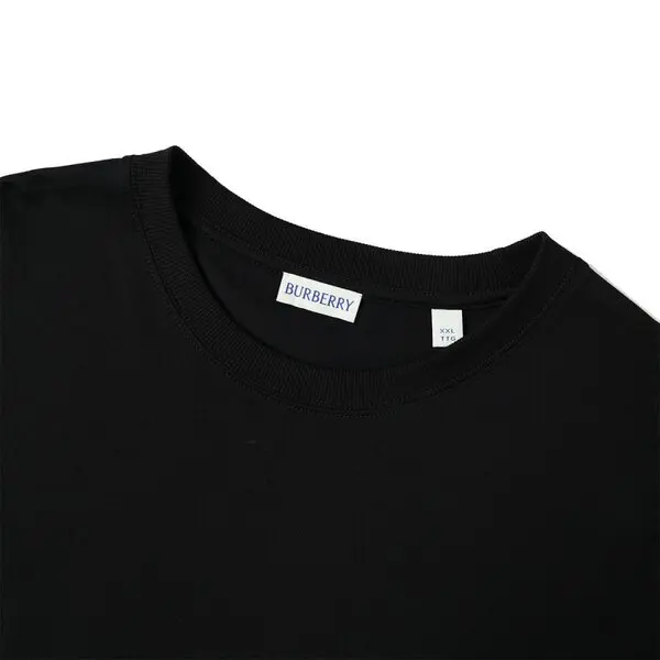 Burberry Long-sleeve Check Trim Cotton Top