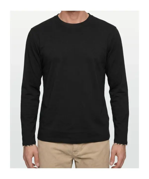 Burberry Long-sleeve Check Trim Cotton Top