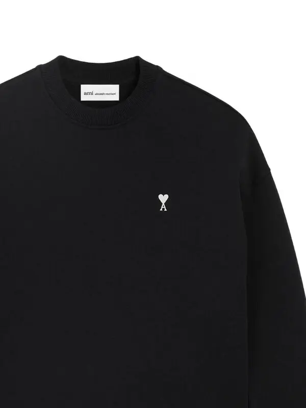 AMI Paris Logo Embroidered Crewneck T-shirt