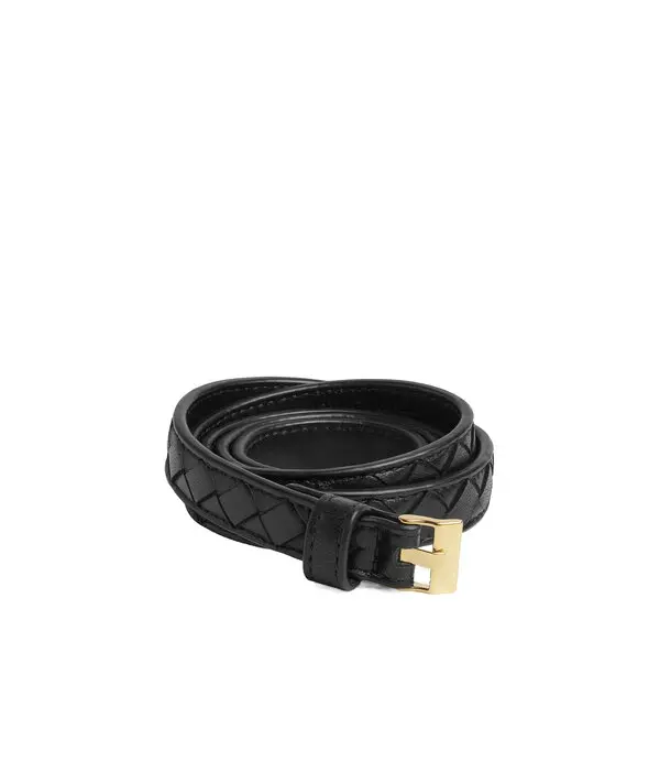 Bottega Veneta Intrecciato Watch Belt - Black
