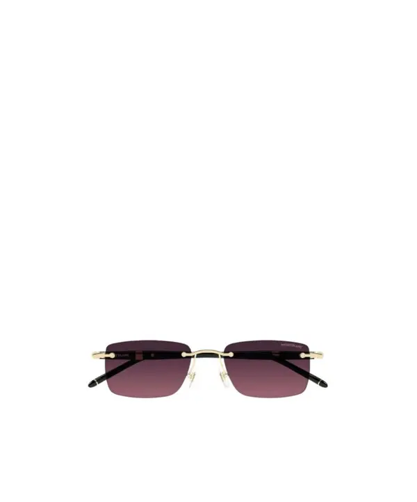 Montblanc Eyewear Rectangle Frame Sunglasses - Red