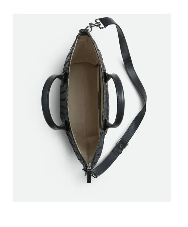 Bottega Veneta Intrecciato Zipped North-south Tote Bag - Ardoise