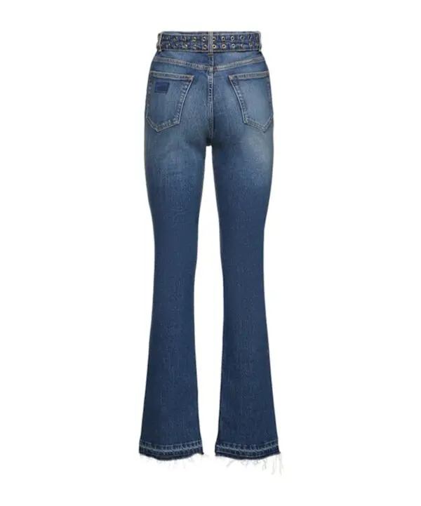 GANNI Belted Flare Jeans
