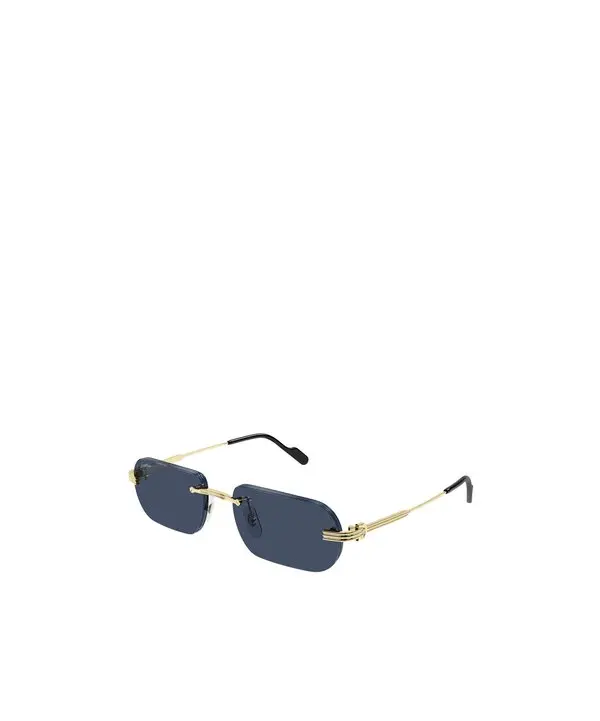 Cartier Rimless Geometric Sunglasses - Blue