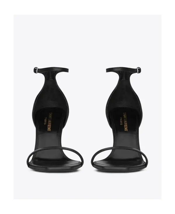 Saint Laurent Opyum High-heeled Sandals With Square Toe - Black
