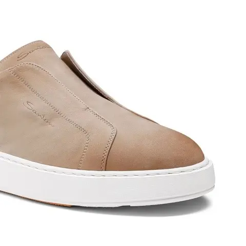 Santoni Slip-on Leather Sneakers