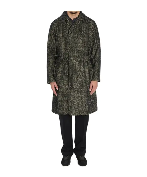 Tagliatore Diagonal-pattern Mid-length Coat
