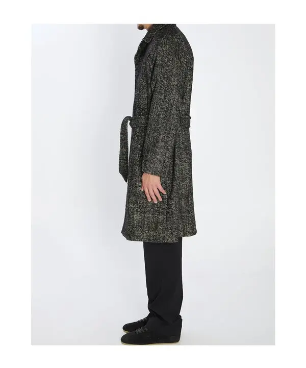 Tagliatore Diagonal-pattern Mid-length Coat