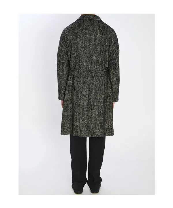 Tagliatore Diagonal-pattern Mid-length Coat