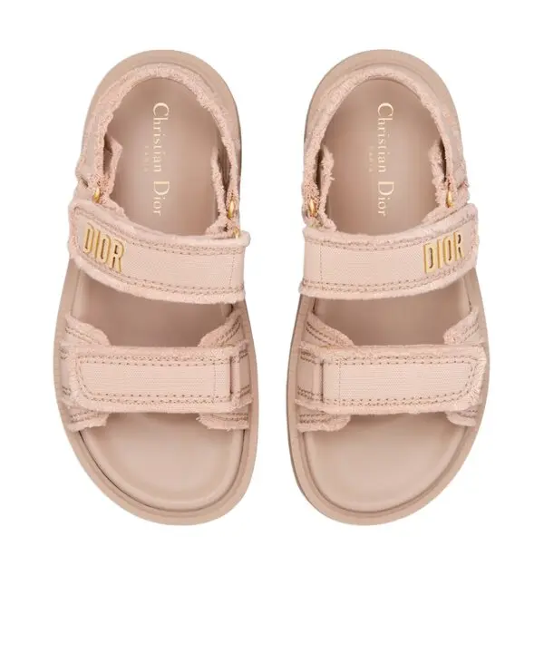 Dior Logo Strap Sandals - Nude
