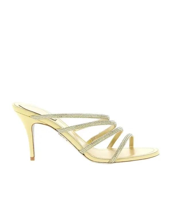 Rene Caovilla Embellished Stiletto Heeled Sandals - Nude