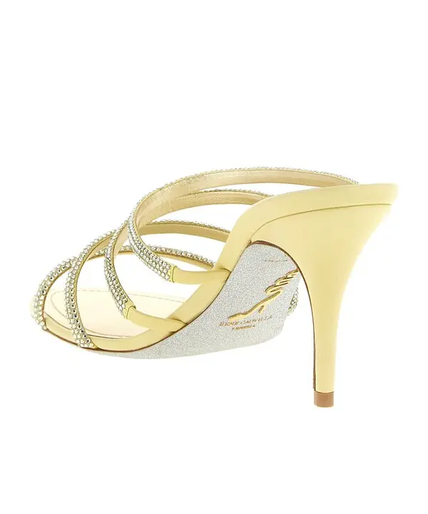 Rene Caovilla Embellished Stiletto Heeled Sandals - Nude