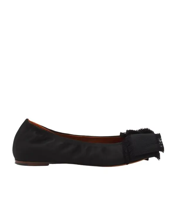LANVIN Bow Detailed Ballet Flats - Black