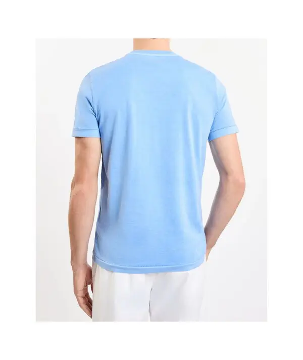 FAY Pocket Crew Neck T-shirt - Light Blue