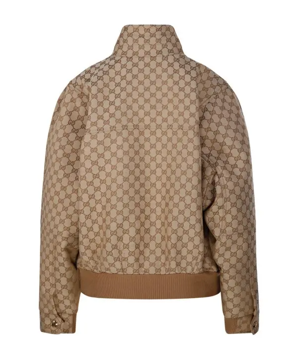 Gucci Gg Monogram Zip-up Bomber Jacket
