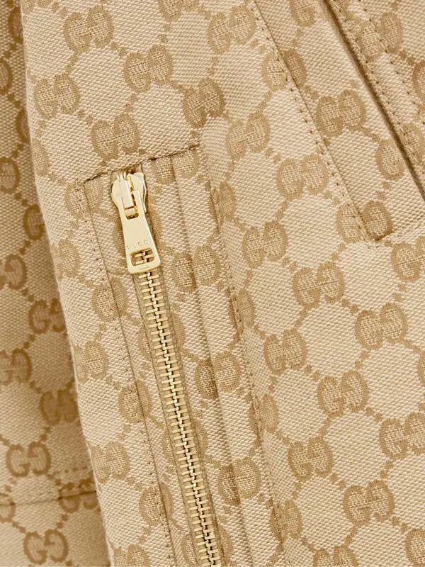 Gucci Gg Monogram Zip-up Bomber Jacket