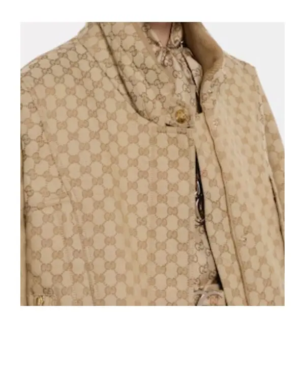 Gucci Gg Monogram Zip-up Bomber Jacket