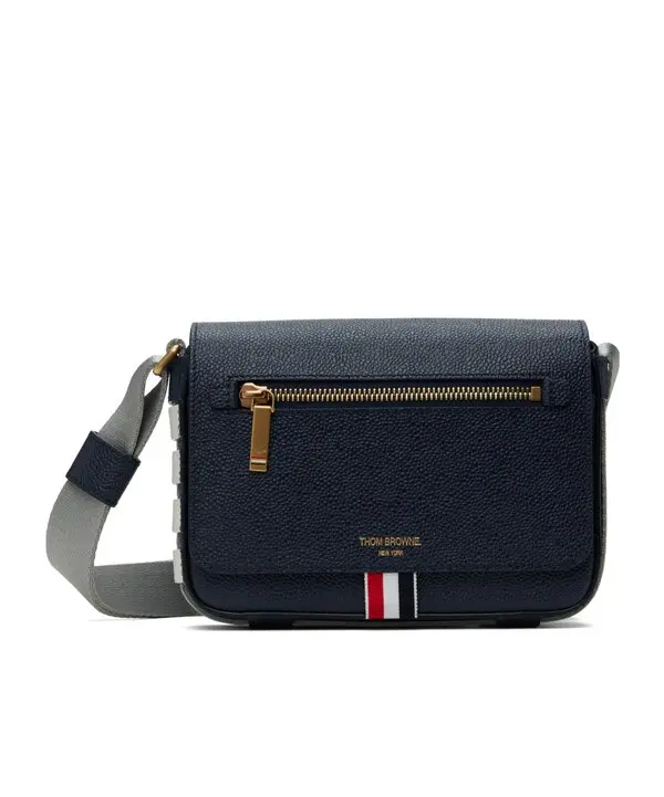 Thom Browne Flap Shoulder Bag - Navy Blue