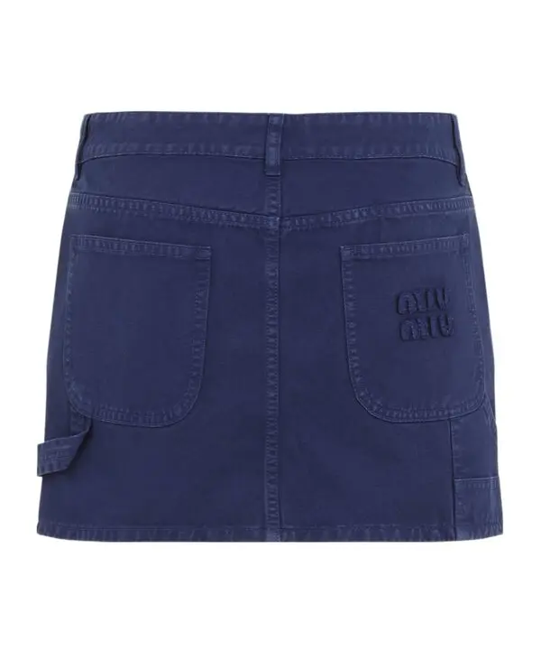 Miu Miu Logo-appliqué Mini Skirt