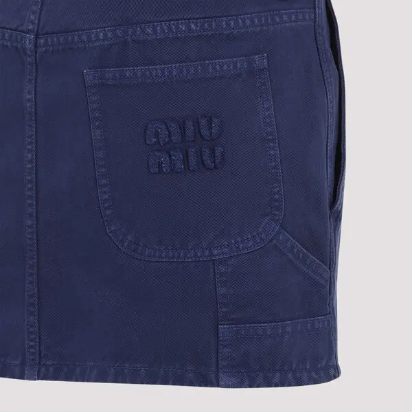 Miu Miu Logo-appliqué Mini Skirt