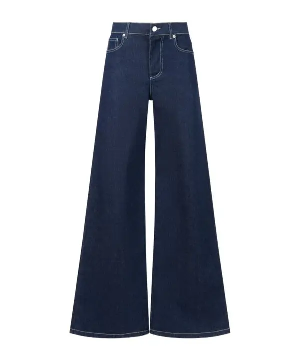 Marni Stretch Denim Wide-leg Jeans - Deep Blue