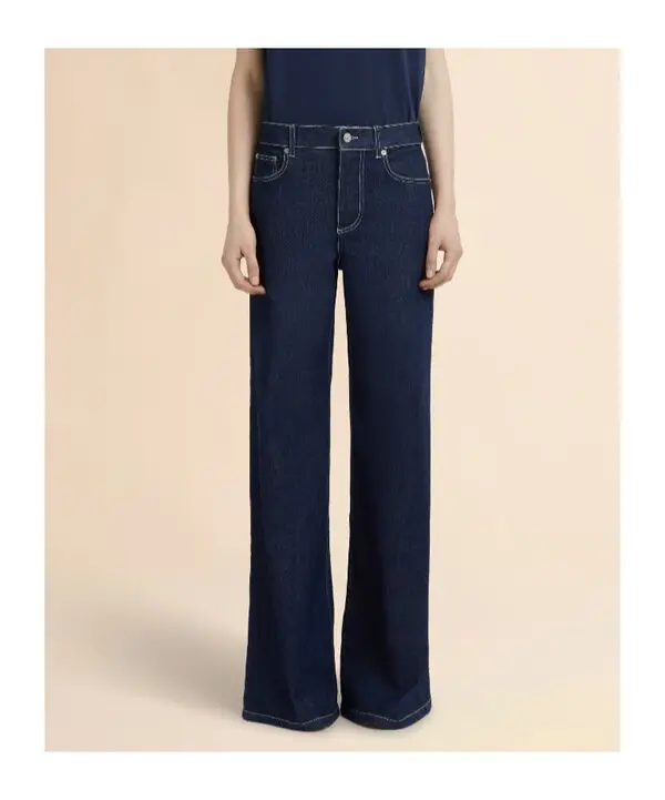 Marni Stretch Denim Wide-leg Jeans - Deep Blue