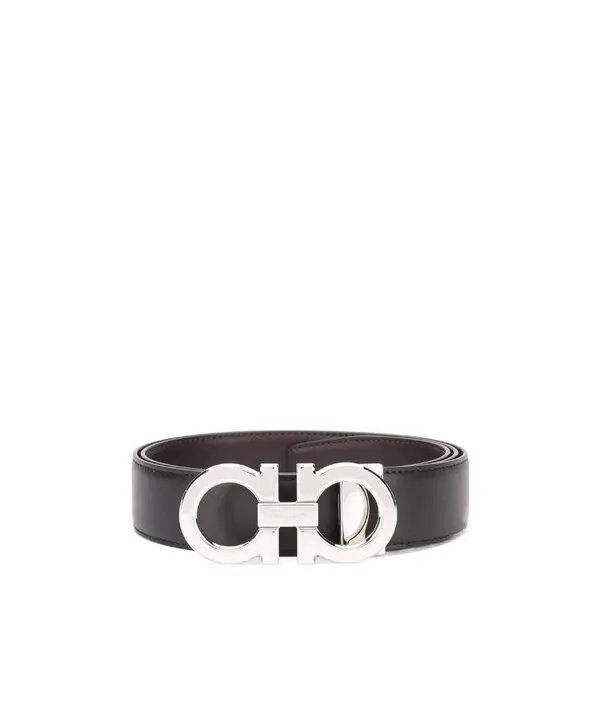 FERRAGAMO Gancini Buckle Belt - Black