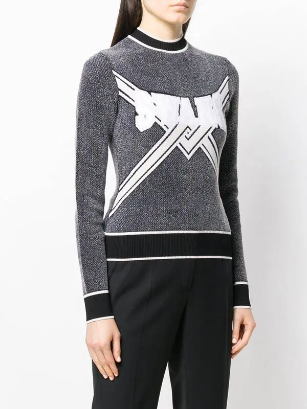 Off-White Swans Knitted Sweater - Black