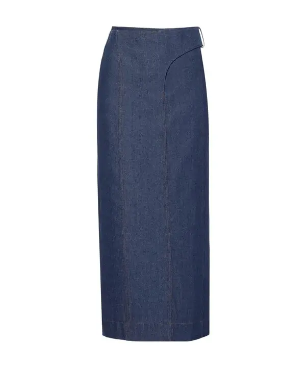 Jacquemus La Jupe De Nimes Obra Denim Midi Skirt