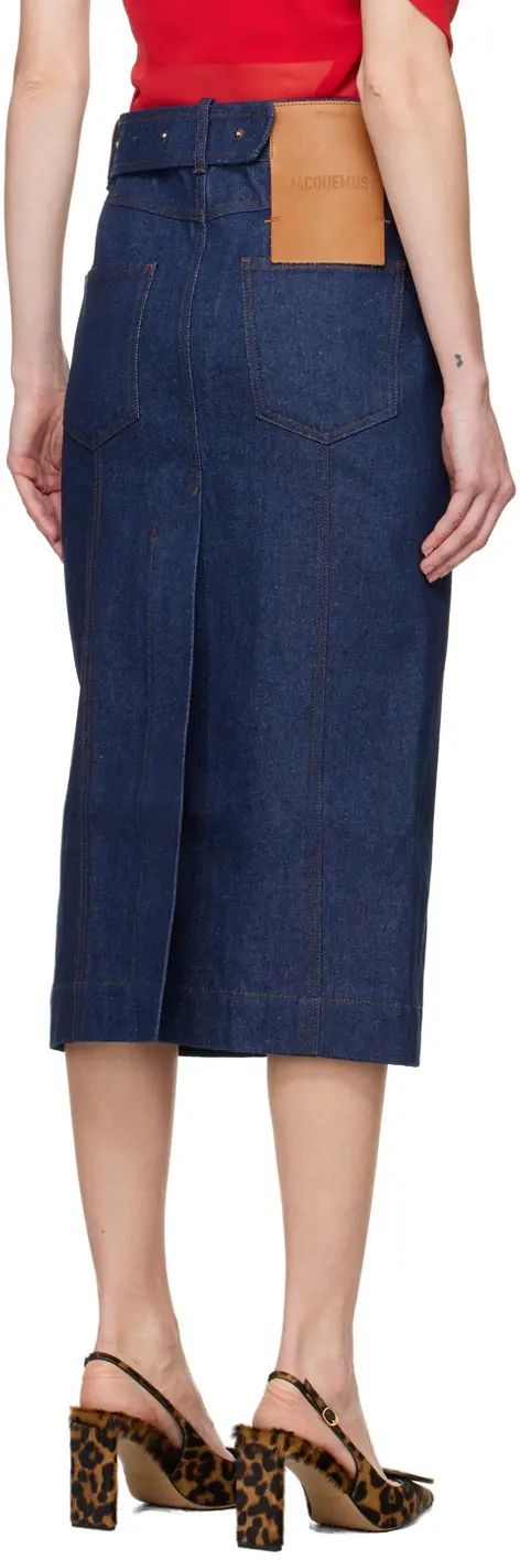 Jacquemus La Jupe De Nimes Obra Denim Midi Skirt