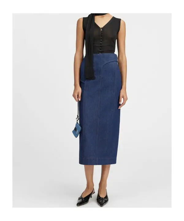 Jacquemus La Jupe De Nimes Obra Denim Midi Skirt