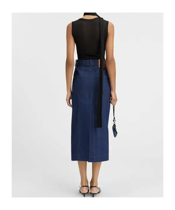 Jacquemus La Jupe De Nimes Obra Denim Midi Skirt