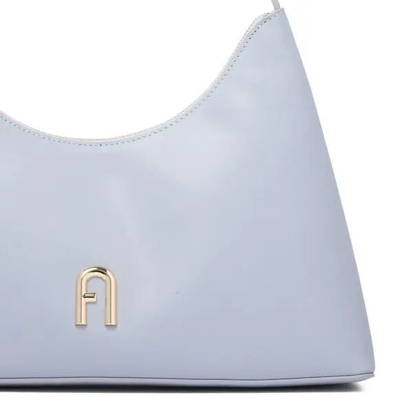 Furla Diamante Logo Plaque Shoulder Bag - White